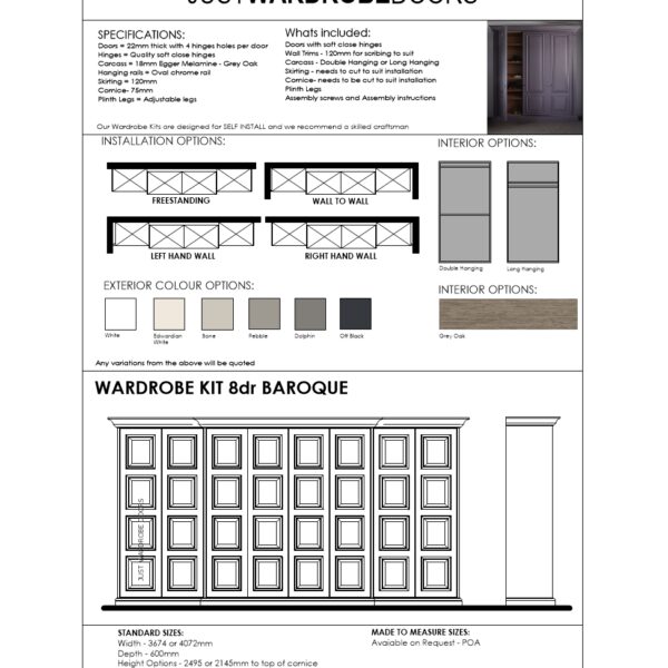 Fitted Luxury Wardrobe Kits | Simple to Order | Just Wardrobe Doors