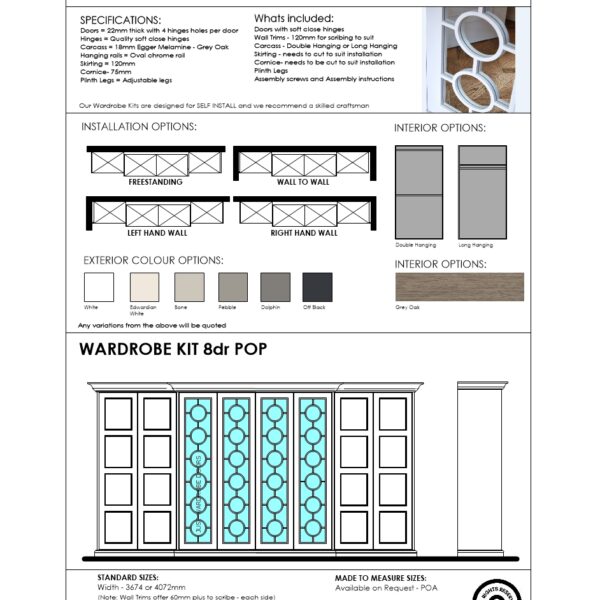 Fitted Luxury Wardrobe Kits | Simple to Order | Just Wardrobe Doors